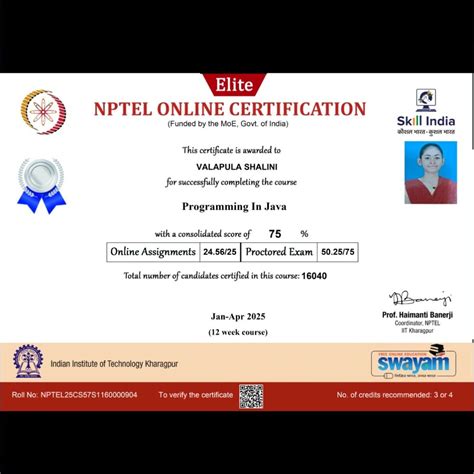 🎓 Im Excited To Share That Ive Successfully Completed The Nptel