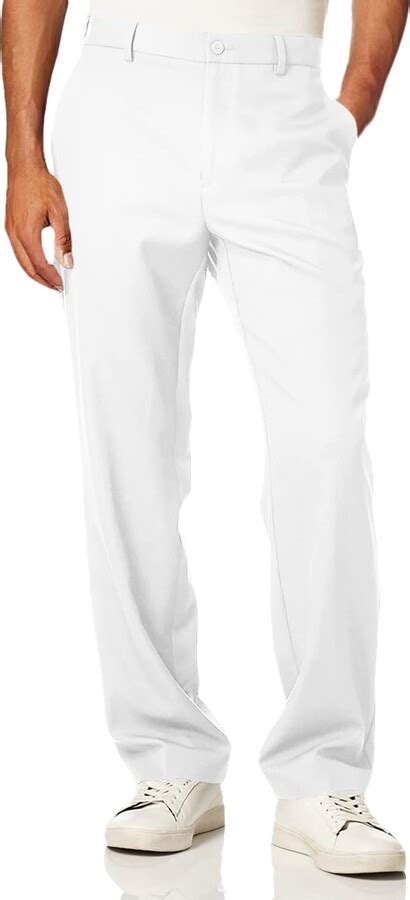 Pga Tour Mens Flat Front Golf Pant With Expandable Waistband