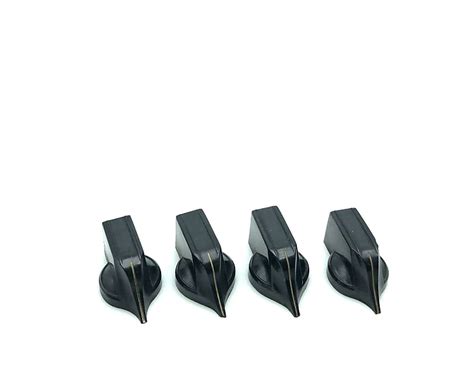 4 Vintage Daka Ware Bakelite Pointer Knobs Black Reverb