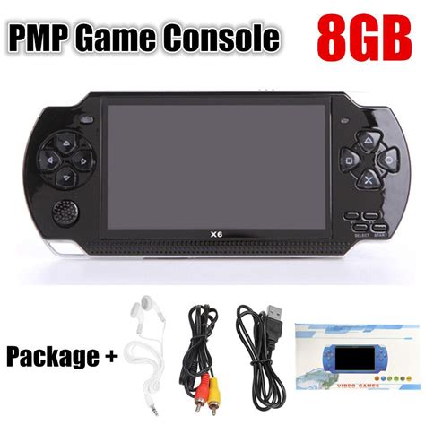 2019 PMP X6 Handheld Game Console 4.3'' Screen 8GB For PSP Game Retro ...