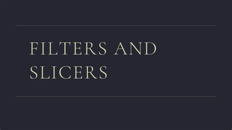 What Are Filters And Slicers For Power Bi Shruthi Katkam Posted On