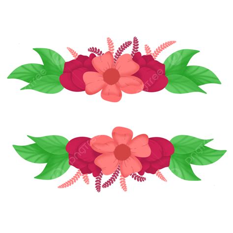 청첩장 꽃 프레임 장식 장미 꽃 Png 일러스트 및 Psd 이미지 무료 다운로드 Pngtree