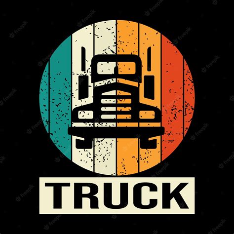 Premium Vector Container Truck Vector For T Shirt Desing