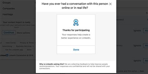 Linkedin Take A Survey About Your Connections To Improve Recommendations