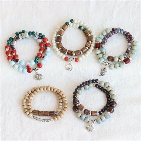 Trendy Minimalist Ceramic Beads Bracelet Men Daily Temu Australia