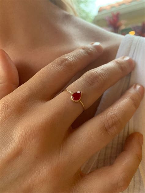 Ruby Red Teardrop Etsy