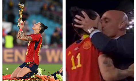 Polémica por beso del presidente Federación Española de Fútbol