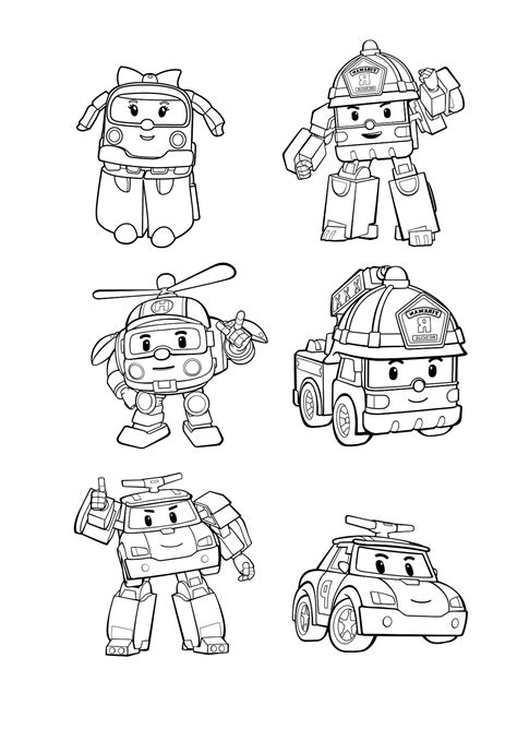 Dessin De Robocar Poli Gratuit T L Charger Et Colorier Coloriage Robocar Poli Pour Enfants
