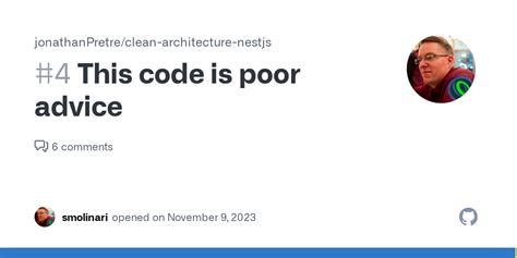 This Code Is Poor Advice · Issue 4 · Jonathanpretreclean Architecture