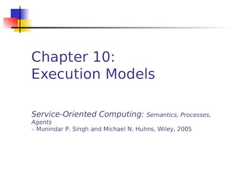 Ppt Chapter 10 Execution Models Service Oriented Computing
