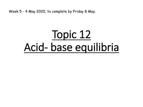 PDF Topic 12 Acid Base Equilibria DOKUMEN TIPS
