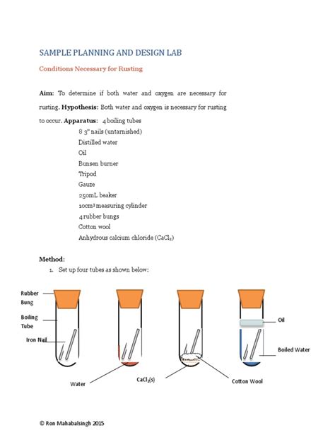 Sample Planning And Design Lab Pdf Experiment Water