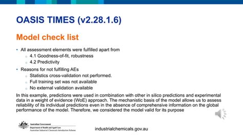 Qsar Assessment Framework Presentation Australian Industrial Chemicals