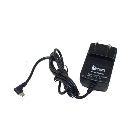 Orange V A Power Supply With Micro USB Plug Meter