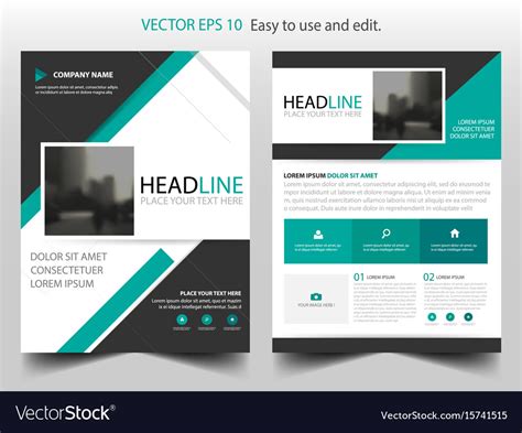 Green Abstract Triangle Annual Report Brochure Vector Image