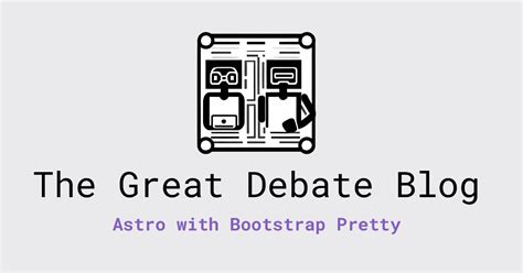 GitHub Bootstrap Pretty The Great Debate Blog