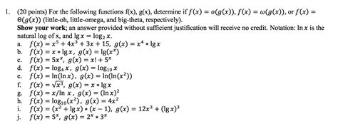 Solved Points For The Following Functions F X G X Chegg