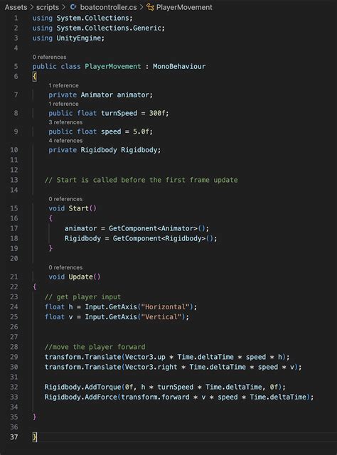 Boat Script Unity Engine Unity Discussions