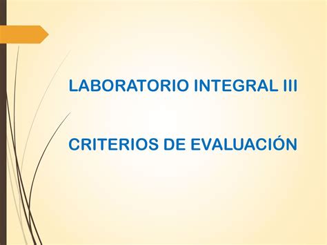 LABORATORIO INTEGRAL III Ppt Descargar