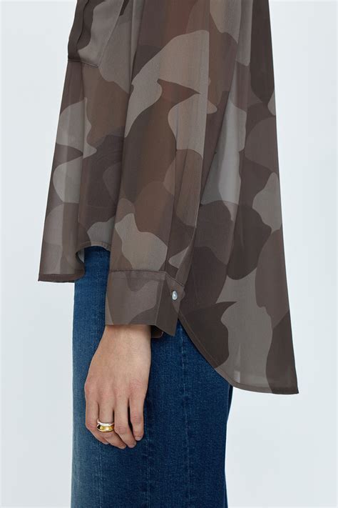 Reese Sheer Shirt Camo Pistola Denim