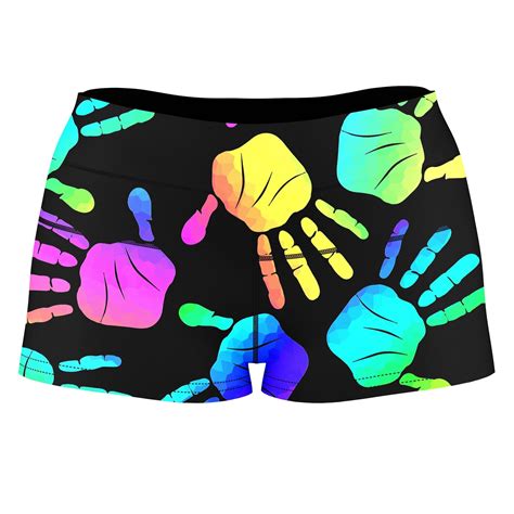 Rave Hands High Waisted Womens Shorts Iedm