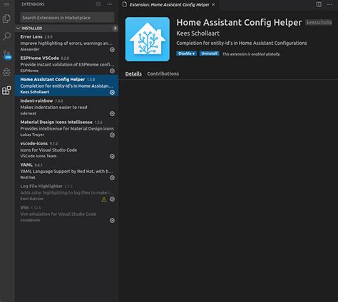 Home Assistant Community Add On Visual Studio Code Page Home Assistant OS Home