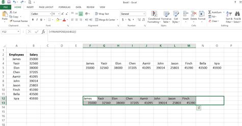 3 ways to transpose data horizontally in excel