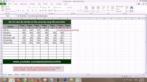 Cách Lấy Dữ Liệu Từ File Excel Này Sang File Excel Khác Youtube