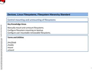 Control Mounting And Unmounting Of Filesystems Ppt