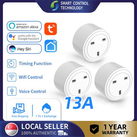 Sct Smart Wifi Dual Chip Uk Plug 3pcs 13a Wifi Timing Function Socket