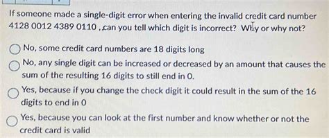 solved if someone made a single digit error when entering the invalid