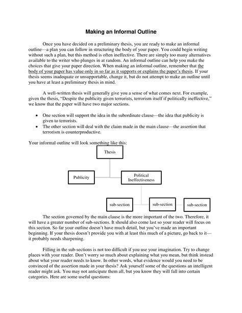 Lecture Outline Template PDF Template
