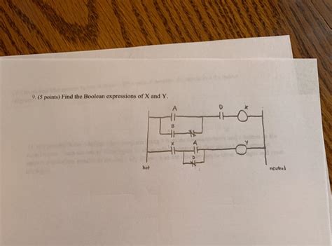 solved 9 5 points find the boolean expressions of x and