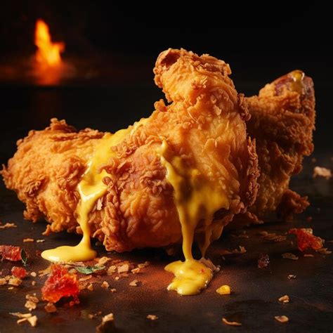 Premium AI Image Chicken Broast With French Fries Crispy Juicy And