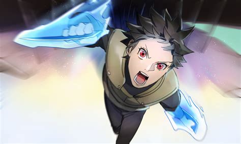 Soyaka Sarutobi Mirai Boruto Naruto Next Generations Naruto Series Highres 1girl Black