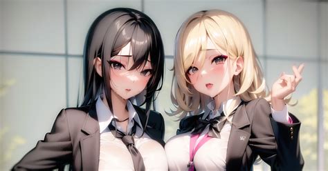 Aiイラスト おかえりレズハーレム（aiマンガ）の健全な使用イラスト 百合レズ画像aiのボタン押す係のイラスト Pixiv