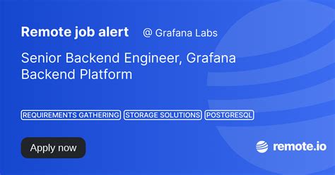 Senior Backend Engineer Grafana Backend Platform
