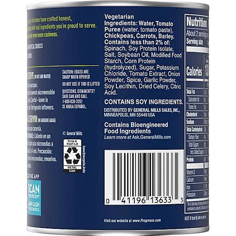 Progresso Protein Hearty Grain Vegetable Soup 19 Oz Albertsons