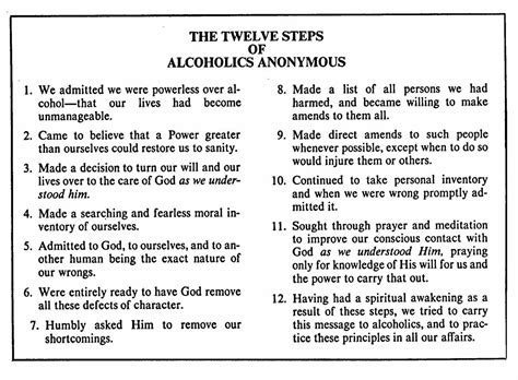 Aa 12 Steps Printable Pdf