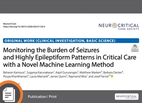 Detection Of Electrographic Seizures With Continuous Eeg Monitoring In Critically Ill Patients