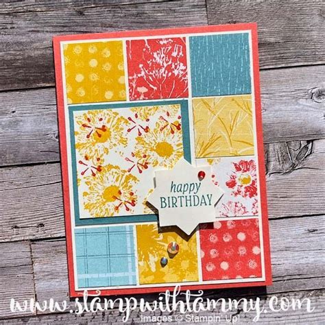 Ink Tiled Birthday Tammy K Fite Stampin Up Demonstrator In