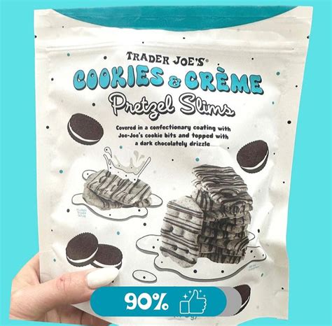 trader joe s cookies and crème pretzel slims rated 90 👍 trader joe s list