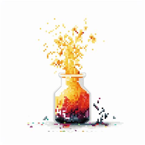 Premium Ai Image A Pixel Art Of A Flask With A Flask In It
