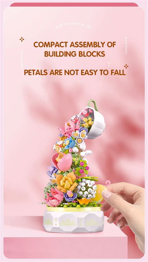 Sembo Block 611050 575pcs Teacup Flower Lighting Music Box Building Block Lepin Lepin Store