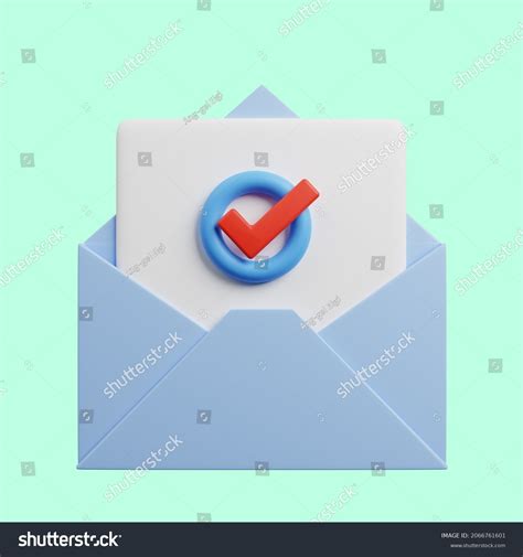 D Illustration Checklist Concept On Envelope Stock Illustration Shutterstock