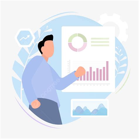 Business Analytics Report With Data Statistics And Charts Vector Design Graph Big PNG And