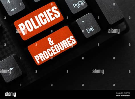 Text Sign Showing Policies Procedures Concept Meaning List Of Rules Defines Customer And Buyer