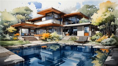 Architectural Sketch Detached House By Luvi17 On Deviantart