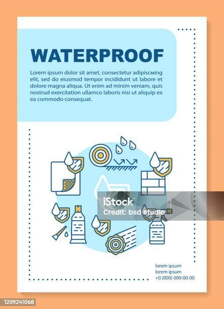 방수 건설 코팅 브로셔 템플릿 레이아웃 전단지 소책자 선형 그림이있는 전단지 인쇄 디자인 잡지 연례 보고서 광고 포스터에 대한 벡터 페이지 레이아웃 0명에 대한 스톡 벡터
