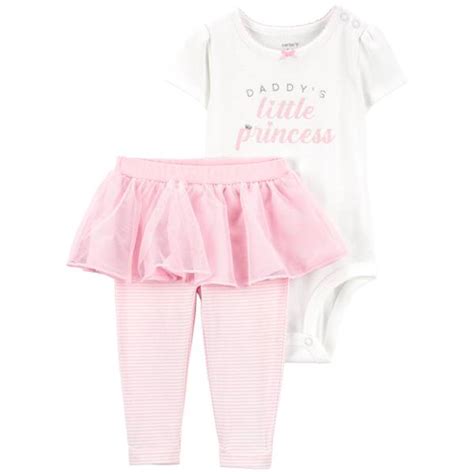 Carters Infant Girls 2 Piece Daddys Princess Bodysuit Tutu Pant Set